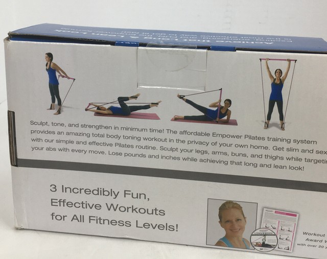 Empower Pilates Resistance Band and Toning Bar Home Gym Portable Total ...