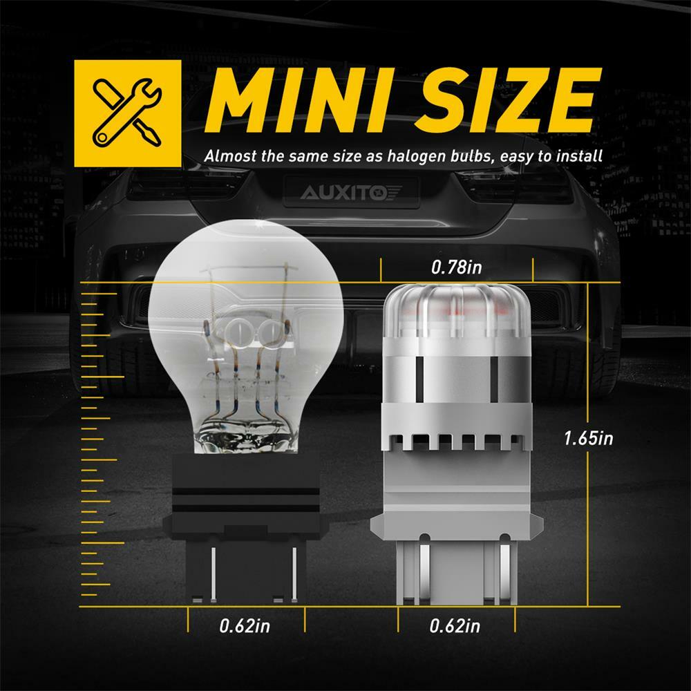 AUXITO 3157R Super Red LED Brake Stop Signal Tail Light Bulbs SMD W ...