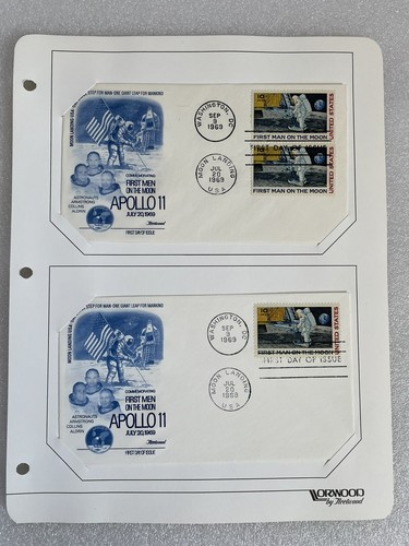 1969 FIRST MEN ON THE MOON APOLLO 11 1st Day Of Issue Stamped Envelopes ...