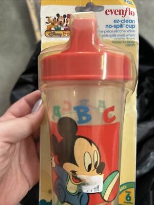 NEW! Vintage 1997 Evenflo Disney BABY Sippy Cup Mickey Mouse NO-SPILL ...