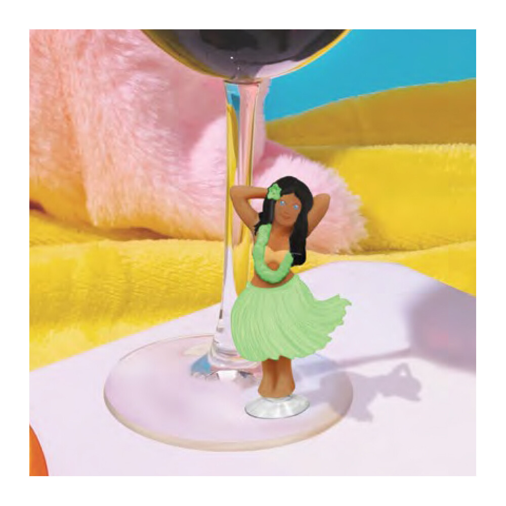 Npw Gift Drinking Buddies Hula Girls Drink Markers Party Cocktail Wine ...