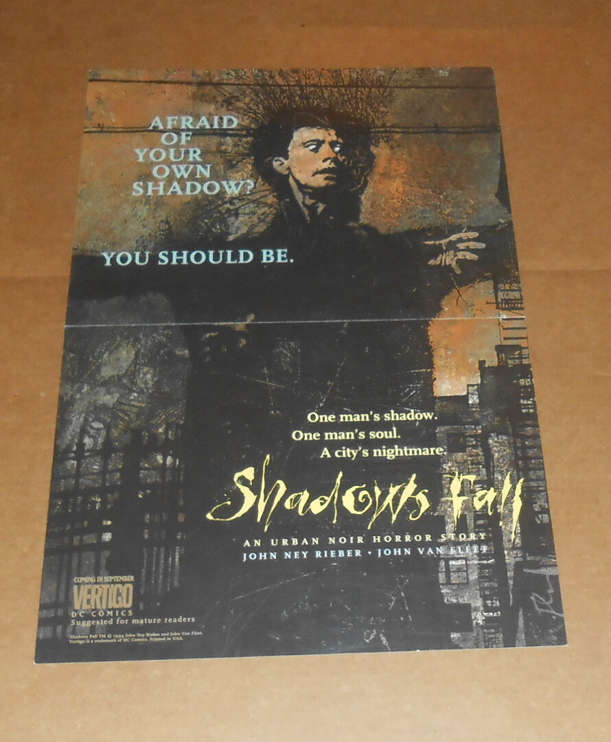 Shadows Fall Poster 1994 Original Promo 17x11 DC Comics | eBay