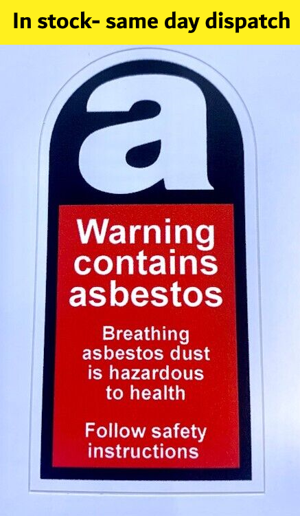 Warning Contains Asbestos Stickers 12 labels pack | eBay Australia