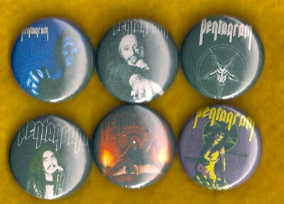 PENTAGRAM Pins Set 1" buttons - Doom Metal Iconic Band Logos and Images ...