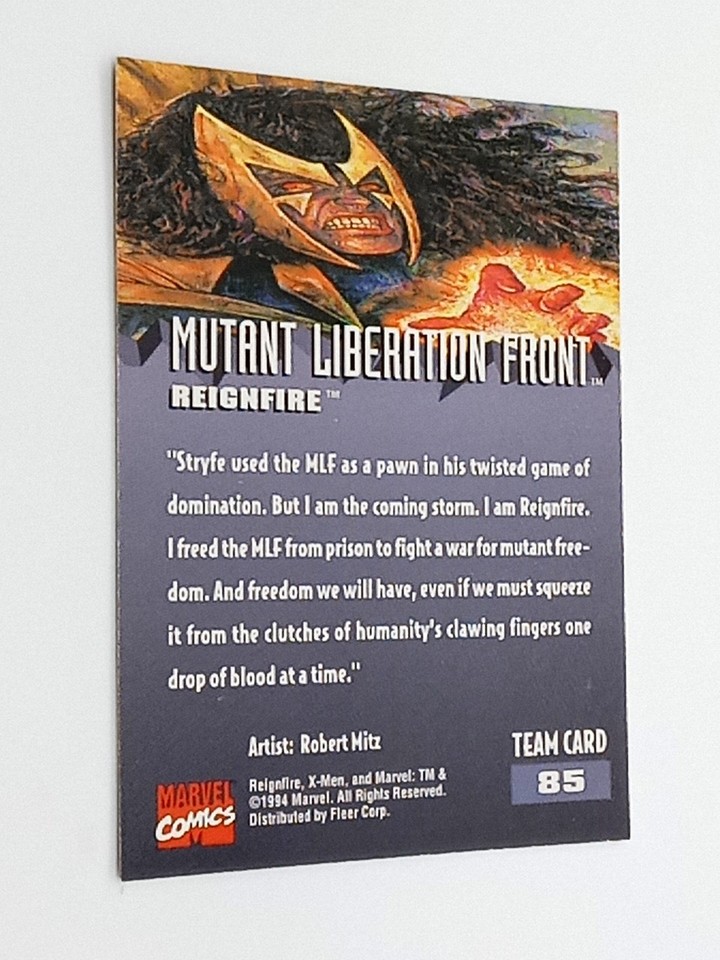 Marvel Comics (1994) Card n.85 Mutant Liberation Front Ed.Fleer Nuova ...