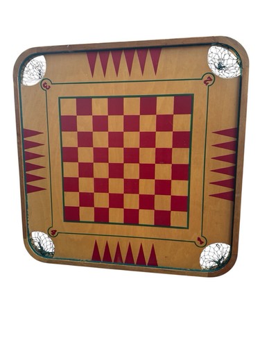 US: VINTAGE CARROM BOARD GAME - CHECKERS, CHESS, WALL DECORATION | eBay