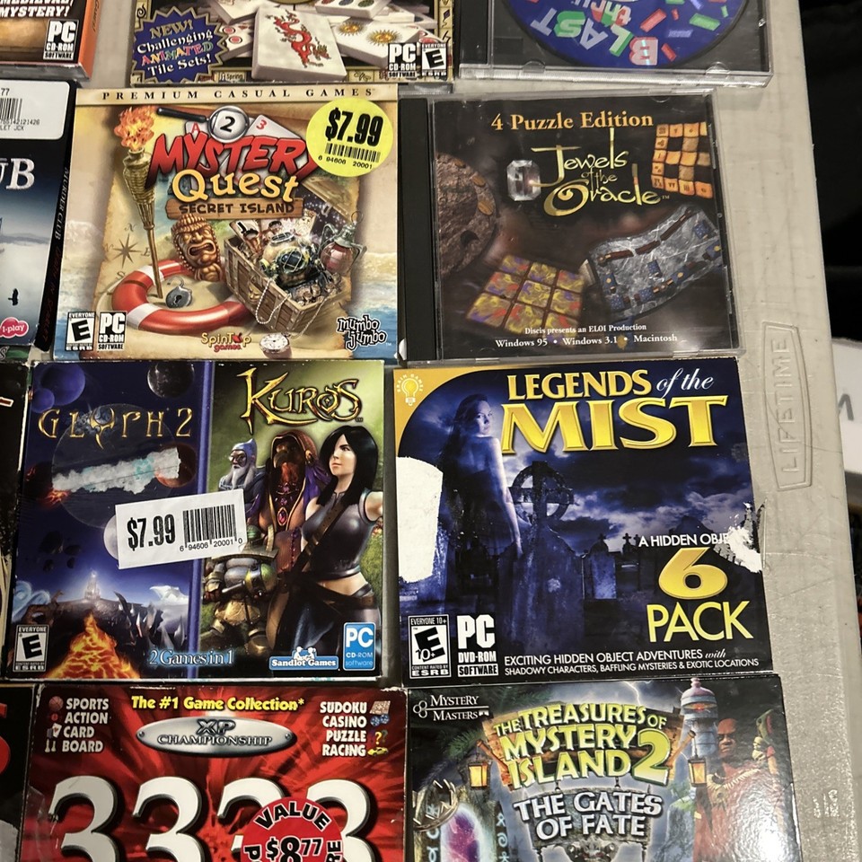 Lot Of 22 PC Computer Games 2000s Puzzle Mystery Missing Objects In Box ...