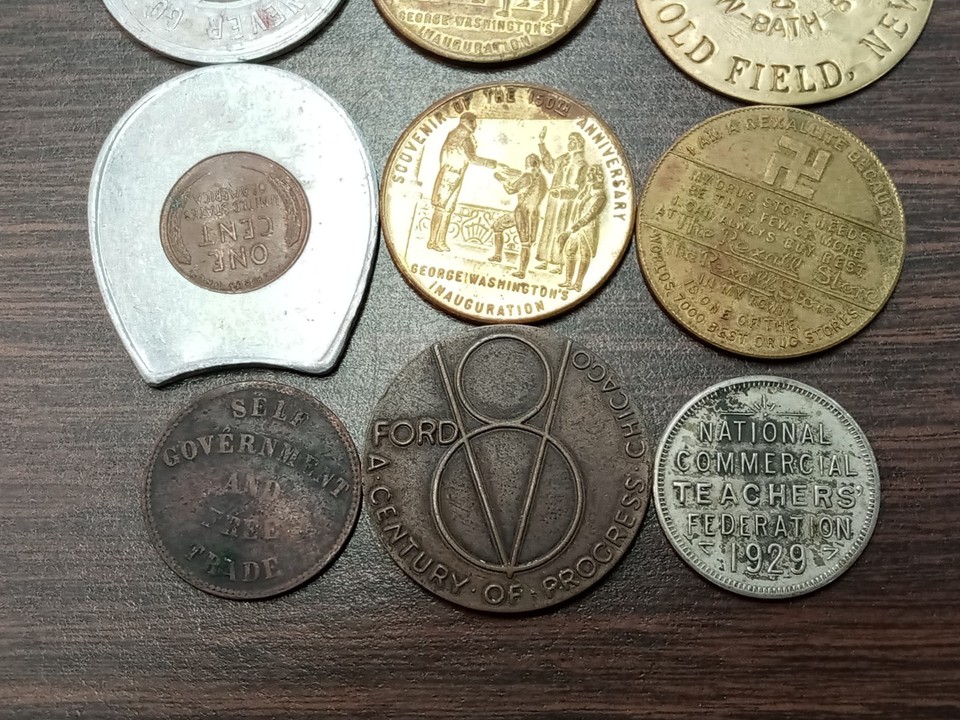 Lot of 9 Assorted Vintage Tokens | eBay