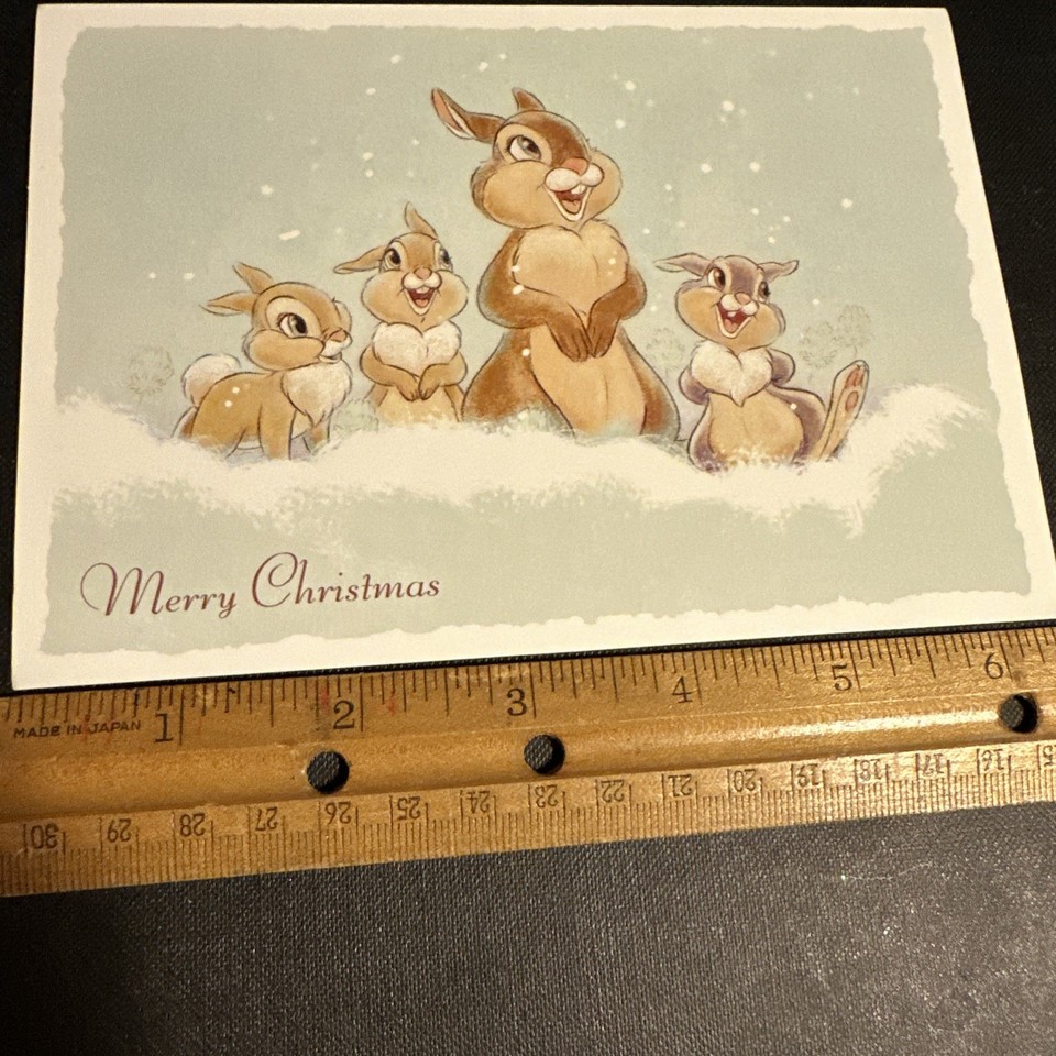 Vtg Christmas Card Bunny Rabbit Disney Thumper From Bambi | eBay