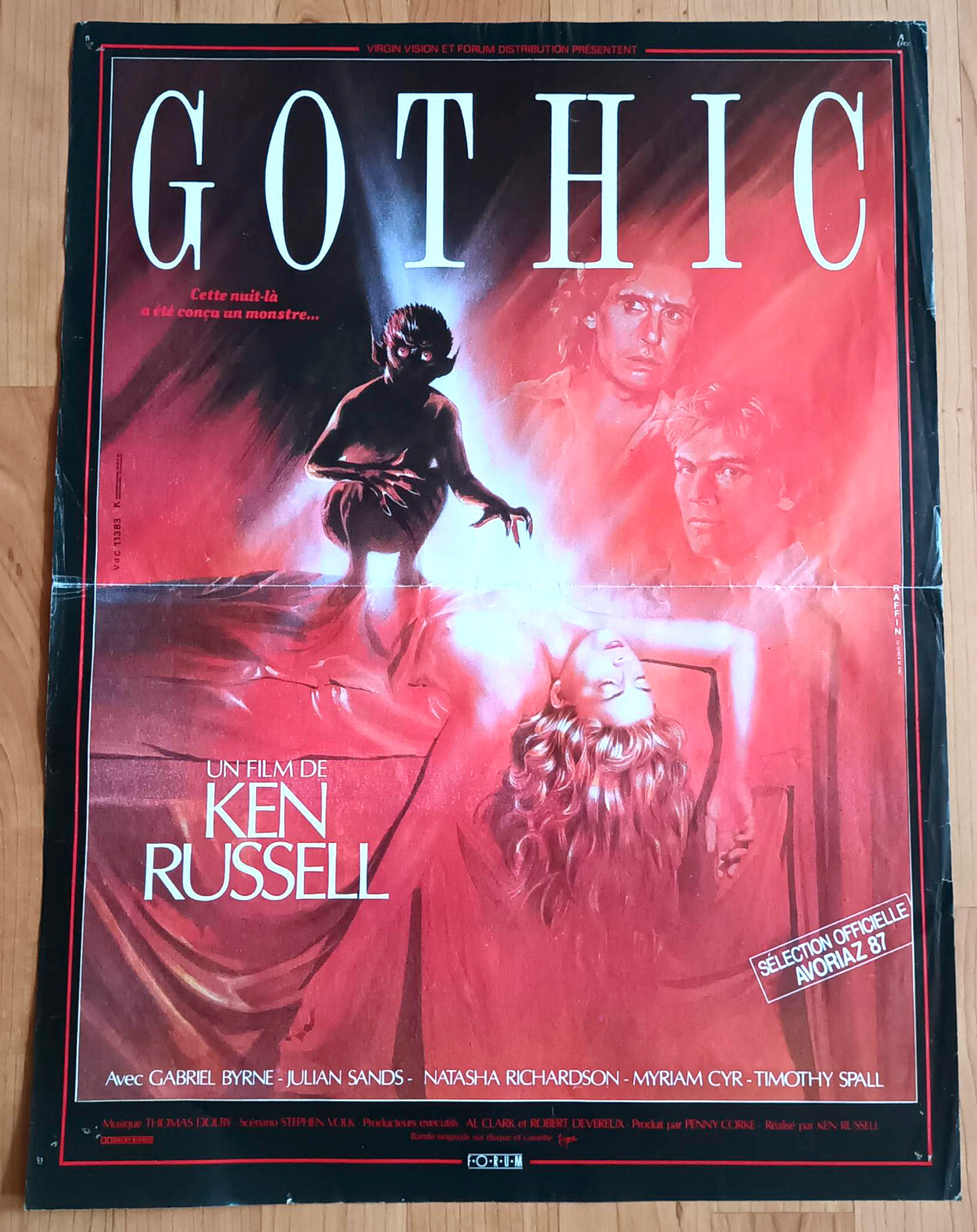 GOTHIC - Ken RUSSELL, Gabriel Byrne, Julian Sands - Affiche Cinéma ...