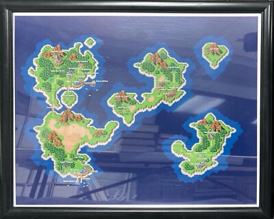Chrono Trigger World Map Poster Framed 21" x 17" | eBay