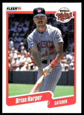 1990 Fleer Baseball Card Brian Harper Minnesota Twins #377 | eBay