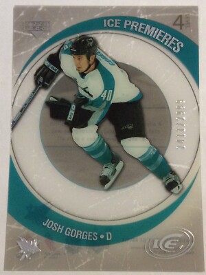 2005-06 JOSH GORGES UD ICE PREMIERES ROOKIE #164 SHARKS #2411/2999 | eBay