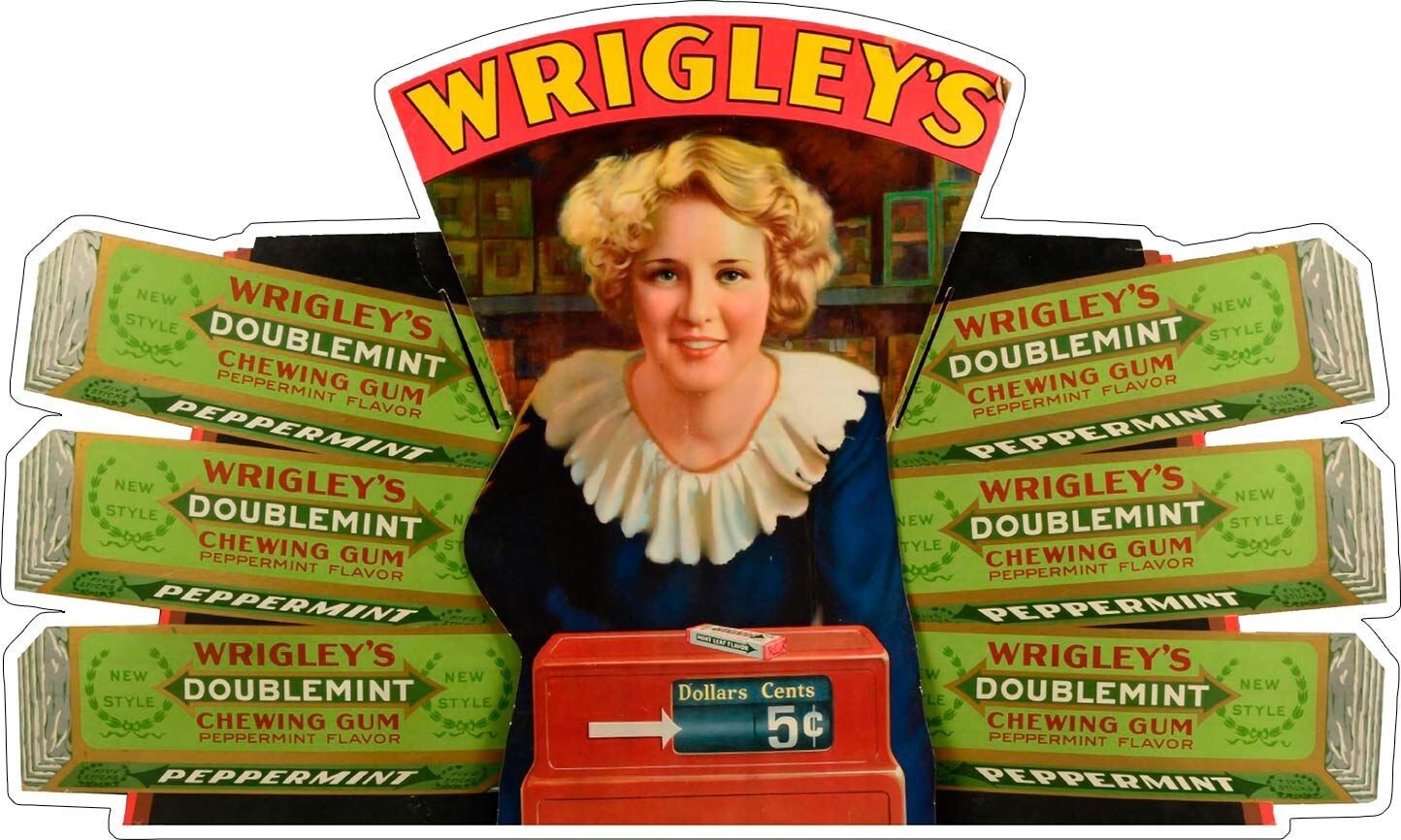 Wrigley's Doublemint Gum Store Display Laser Cut Advertisement Metal ...