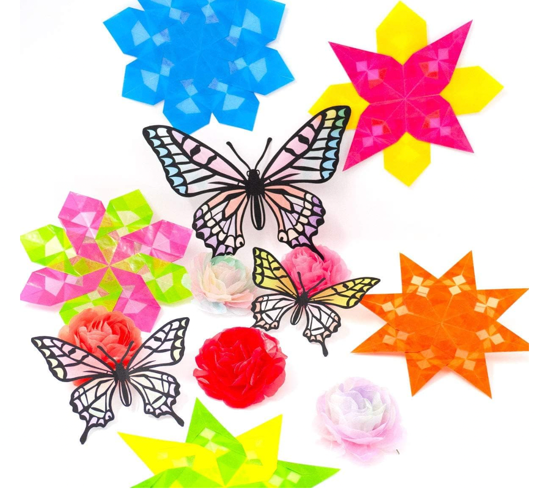 Glassine Origami Paper 24 Color Set 5.9In 240 Sheets [10 Sheets x ...