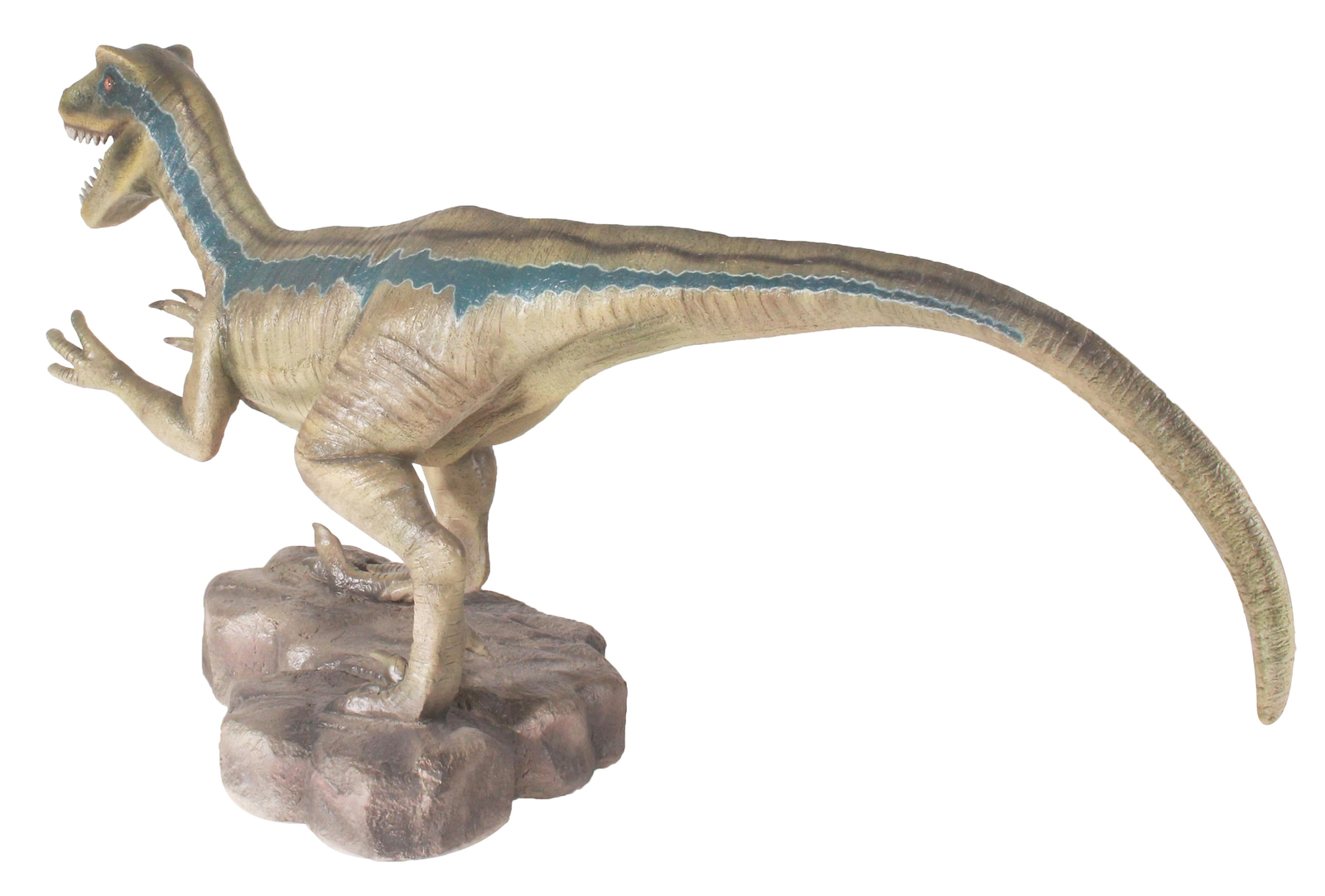 Raptor Life Size Statue - Large Jurassic Dino Statue - Indoor Outdoor ...
