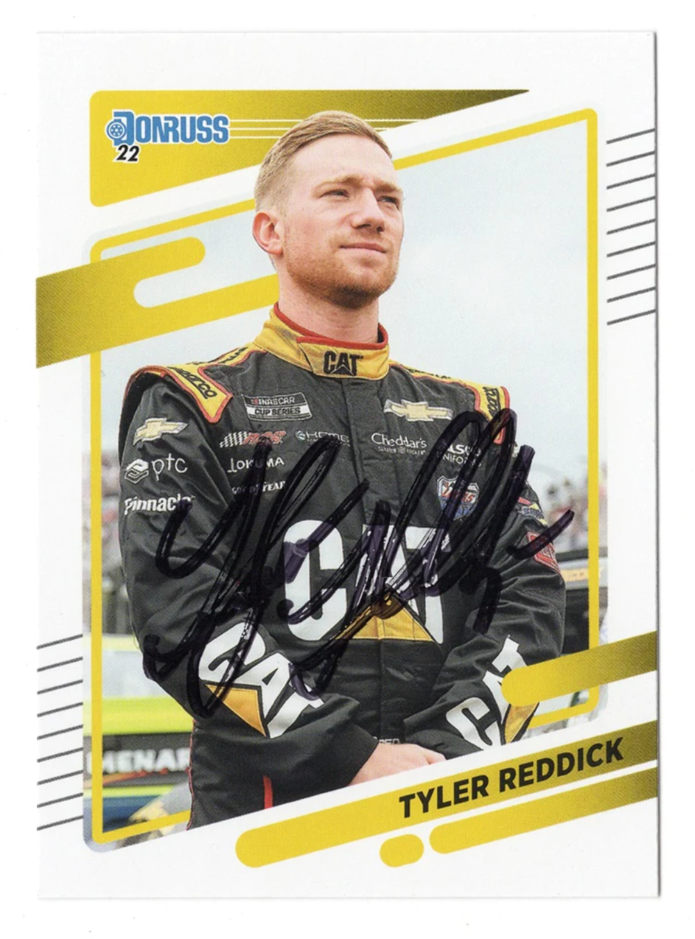 AUTOGRAPHED Tyler Reddick 2022 Donruss Racing (#8 CAT Driver) RCR Team ...