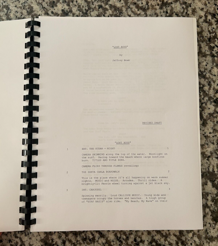The Lost Boys Horror Movie autographed Script Reprint Full Screenplay ...
