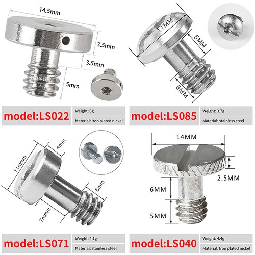 1/4 Inch Camera Screw Pan Tilt Quick Release Plate Quick Release Screw ...