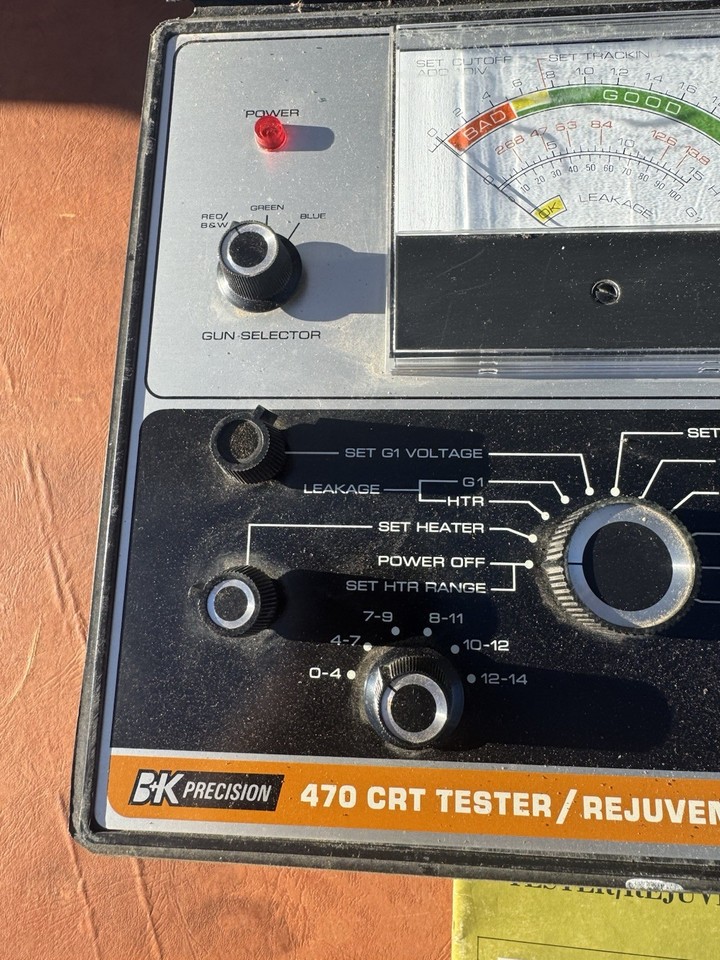 B & K Precision Picture Tube Tester/Rejuvenator, Model 470 untested ...