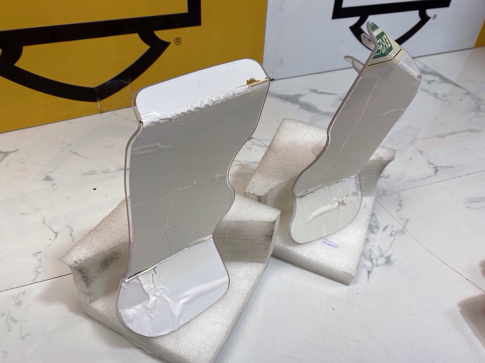 96-04 Honda 1500 Valkyrie Snap On Wind Deflector Rain Shields Crash Bar ...