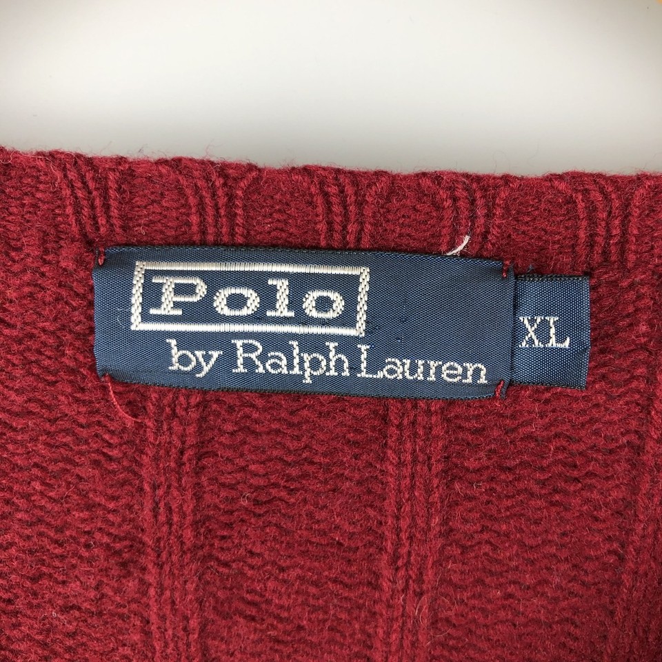 Vintage Ralph Lauren POLO by Ralph Lauren ribbed V-neck lambswool knit ...