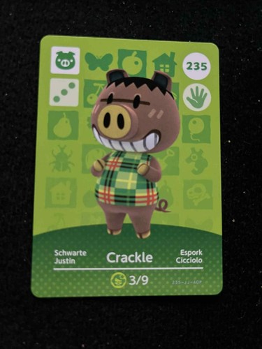 Carte Amiibo Animal Crossing 235 Crackles | eBay