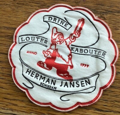 Beer Coaster Louter Kabouter Elf Gnome Herman Jansen Vintage Original ...