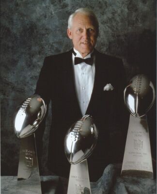 Bill Walsh Posing With The Trophies 8x10 Picture Celebrity Print | eBay