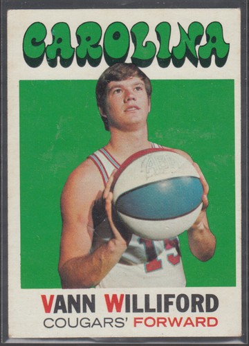 VANN WILLIFORD 1971-72 Topps #229 Carolina Cougars ABA | eBay