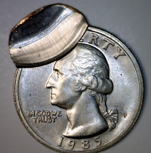1985 ERROR DOUBLE STRUCK Washington Quarter Coin Dbl. Strike LOT #1 NR ...