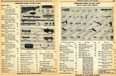 1958 2pg Print Ad of Remington Model 760 Rifle Parts List | eBay