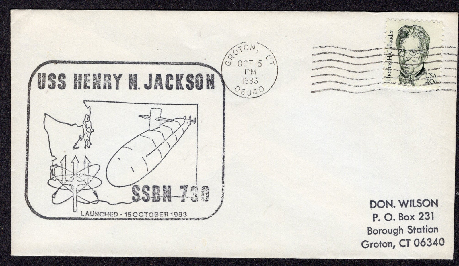 1983 USS Henry M. Jackson (SSBN-730) Launched MU294 | eBay
