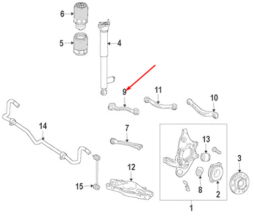 NEW MERCEDES BENZ C W205 AMG REAR LEFT LATERAL ARM A2313500353 12-19 ...
