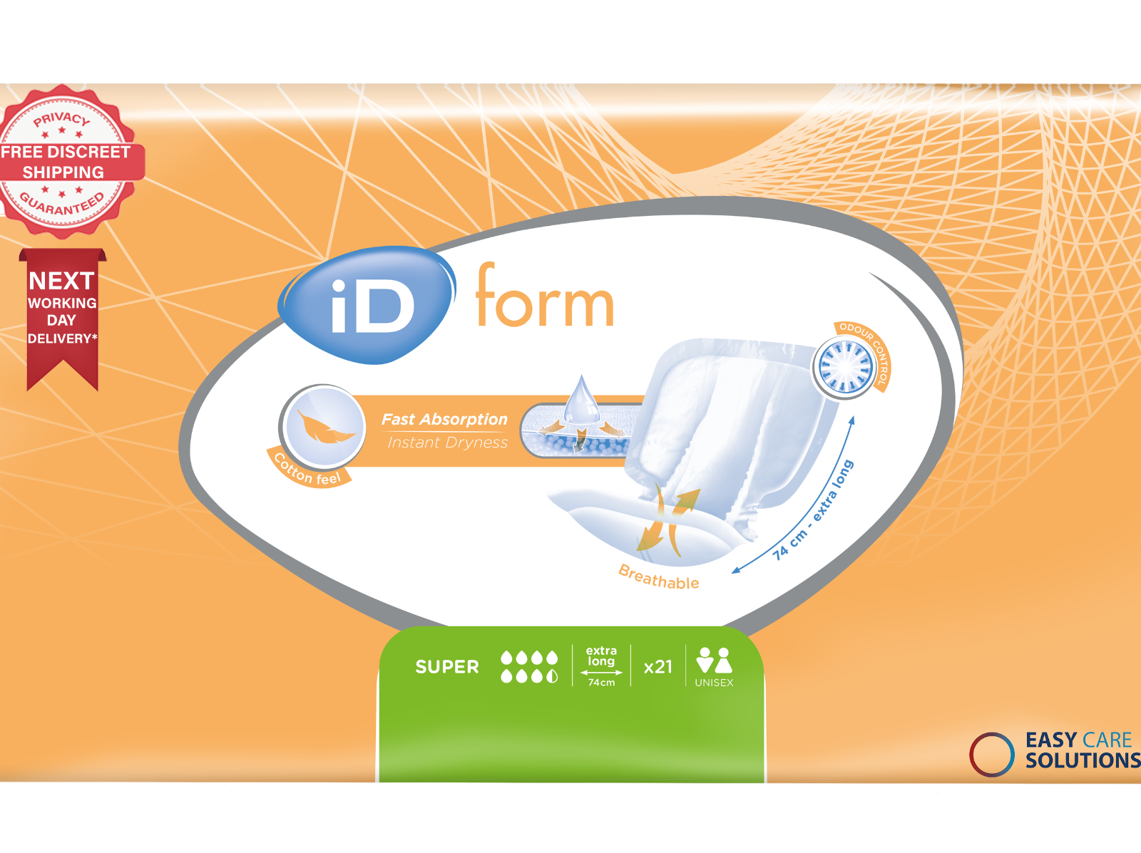 iD Form Super - Size 3 - Pack of 21 Incontinence Pads | eBay