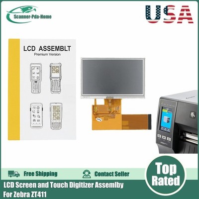 NEW LCD Display + Digitizer Touch Screen Assembly For Zebra ZT411 ...