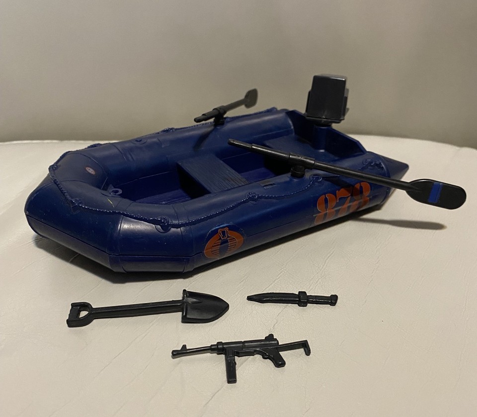 Vintage GI Joe Cobra NIGHT LANDING Raft Craft 1985 Vehicle Partially ...