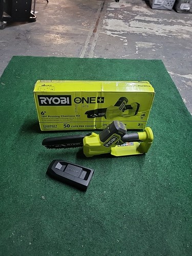 Ryobi PCLCW01B 18V 6" Cordless Compact Pruning Mini Chainsaw- TOOL ONLY ...