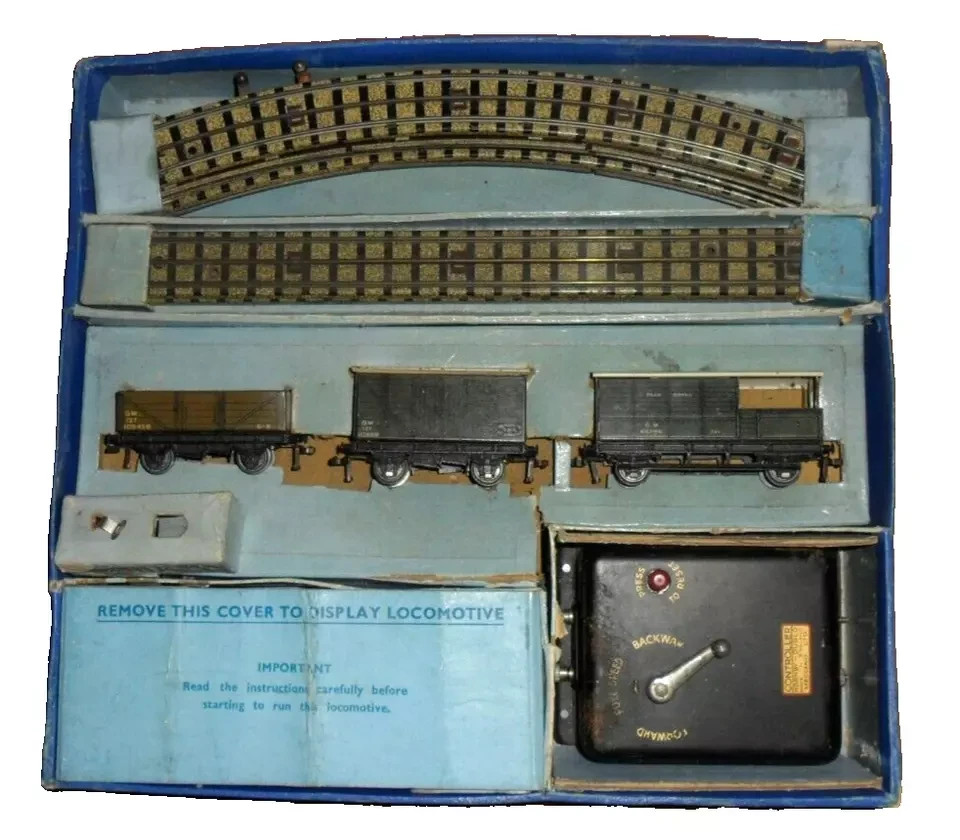 HORNBY DUBLO 3-RAIL EDG7 GW 0-6-2 TANK GOODS TRAIN SET 1947 ROYAL SCOT ...