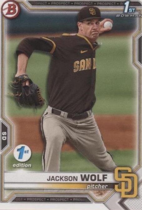 2021 Bowman Draft 1st Edition - Jackson Wolf #BD-141 (RC) for sale ...
