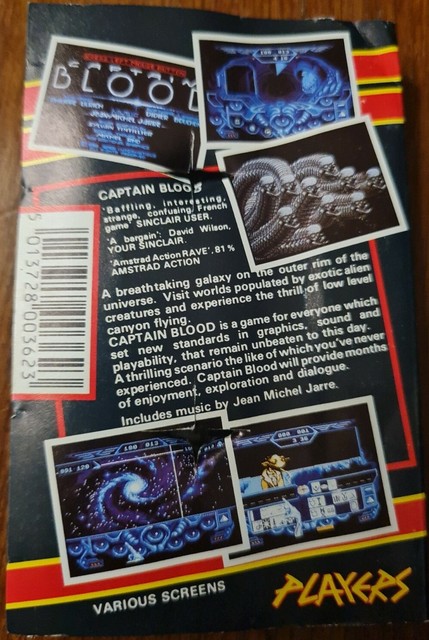 C64 Tape - Captain Blood - Players - 1988 - Commodore 64 Game ...