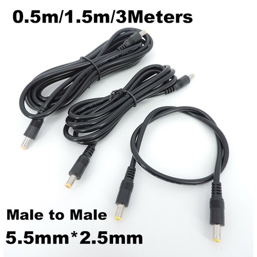DC male to male Extension power supply Cable Plug Cord 5.5MM X2.5mm ...