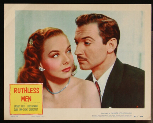 RUTHLESS MEN LOBBY CARD MOVIE POSTER 1948 R53 ZACHARY SCOTT DANA LYNN ...