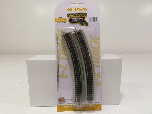 Bachmann 44852 N Scale E-Z Track System 12.50" Curved Radius Track 6 ...