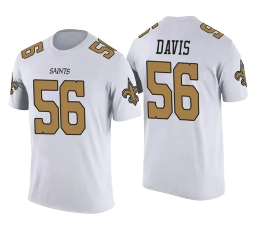 New Orleans Saints Unisex Demario Davis White Color Rush Game Day ...