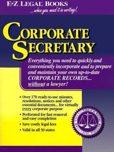 Corporate Secretary by Not Available (1994, Trade Paperback) for sale ...