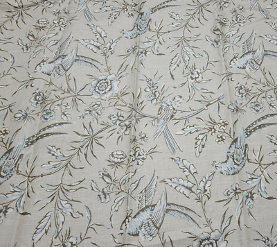 2.5 Yds Aviary in Taupe by Scalamandre 54" Wide 100% Linen Fabric | eBay