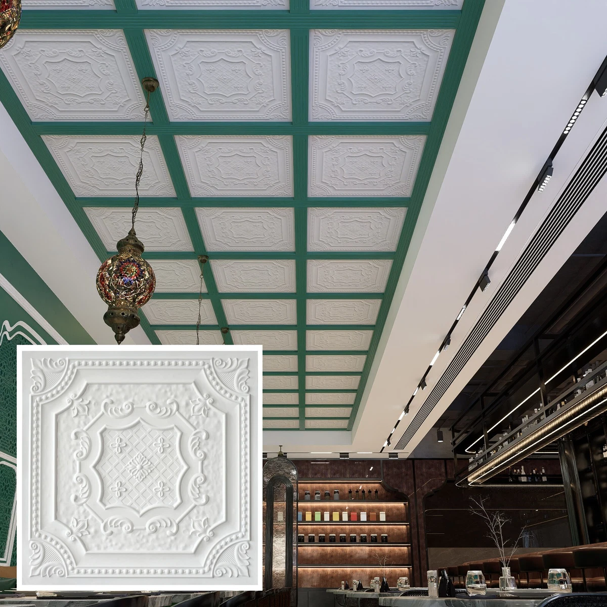 Pressed Cardboard Ceiling Tiles | Shelly Lighting