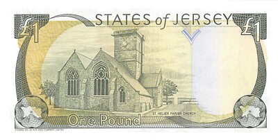 Jersey 1 Pound ND. 2000 P 26b Series AE Que. II Uncirculated Banknote ...