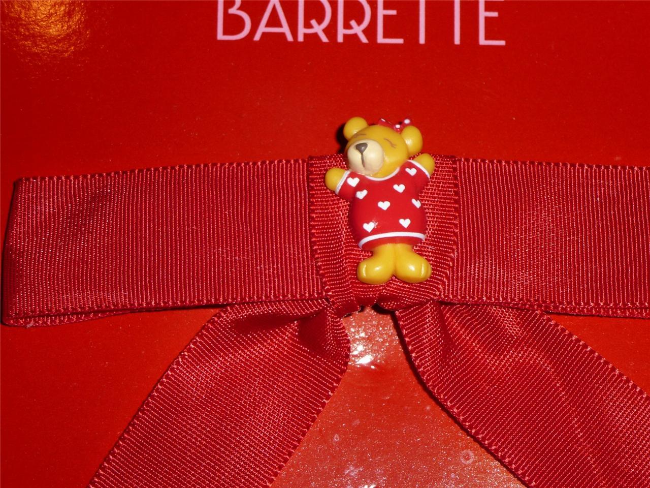 Vintage Hallmark Valentine Barrette Bow Bear Red Heart 1980's MIP Tie ...